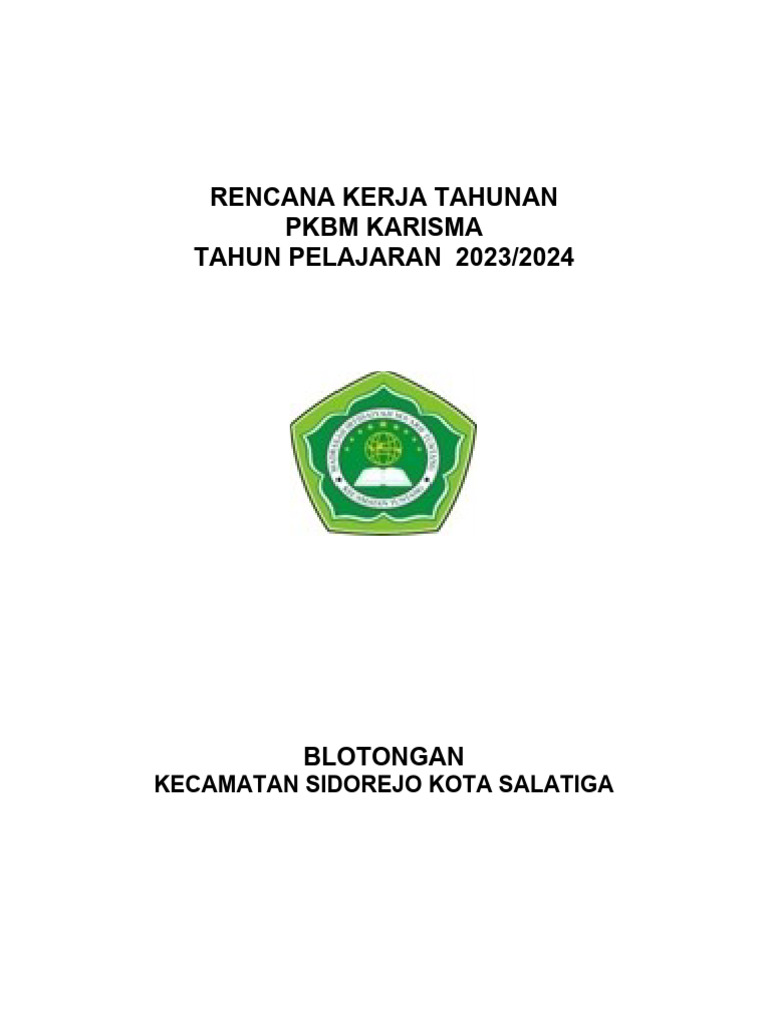 Rencana Kerja Tahunan (RKT) 2023-2024 | PDF
