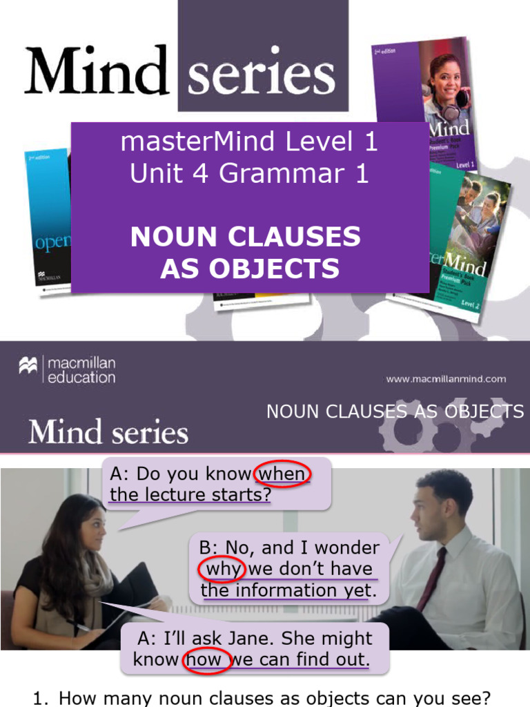 Unit 04 Grammar 1 | PDF | Clause | Noun