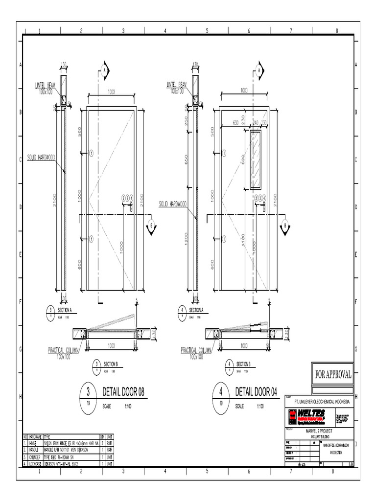 Detail Solid Hard Wood Door | PDF