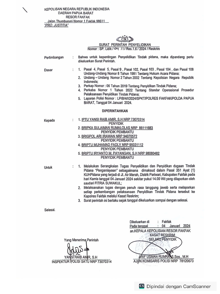 Sp. Lidik 351 Trisna | PDF