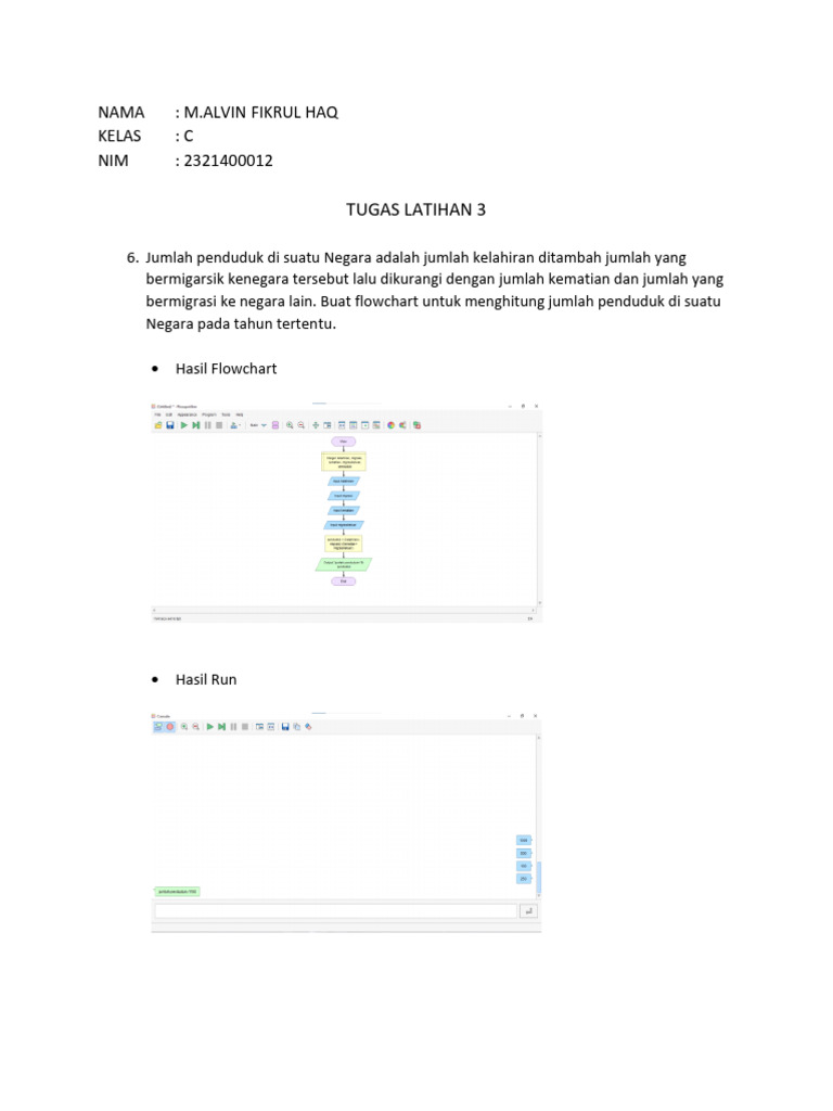 Flowgorithm Latihan 3 | PDF
