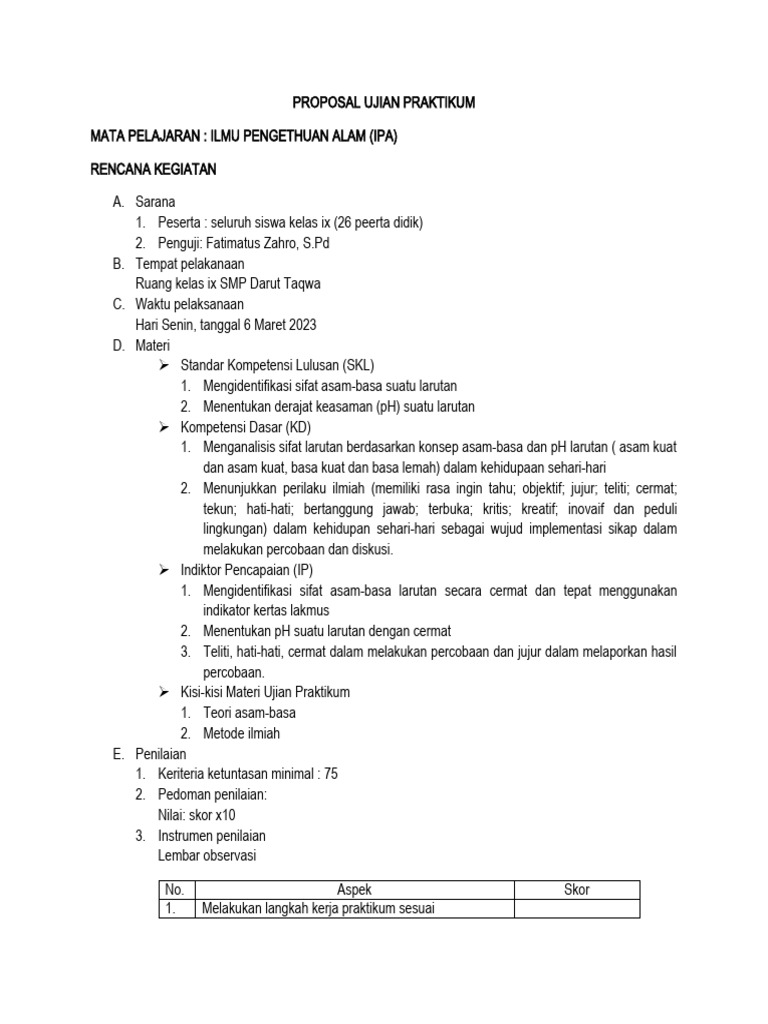 Proposal Ujian | PDF