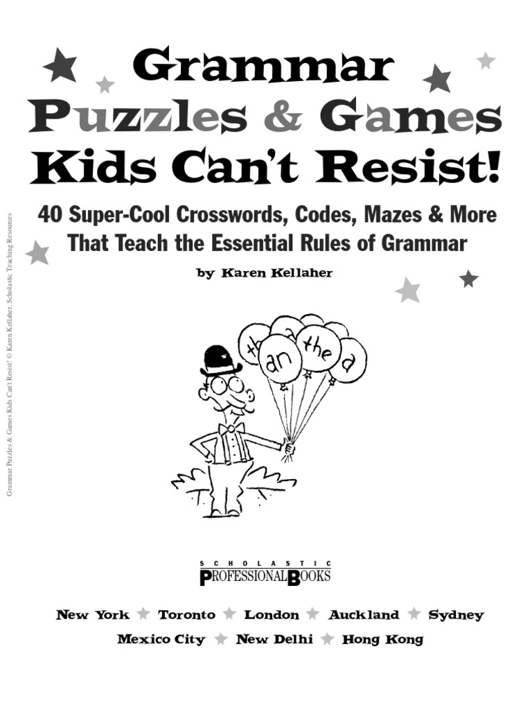 SS193 Grammar Puzzles Games Grades 3-6 | Download Free PDF | Part Of ...