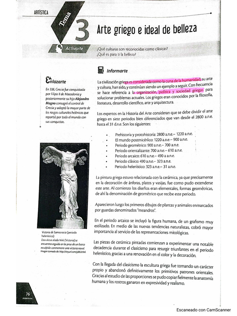 OCTAVO-Arte Griego e Ideal de Belleza | PDF