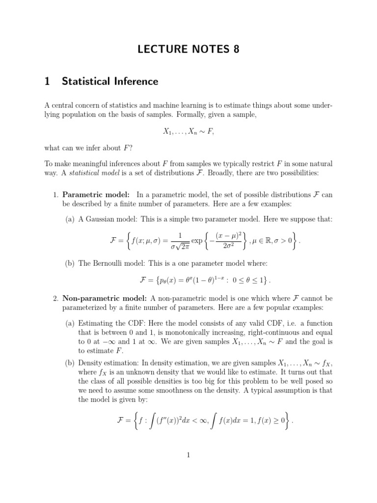 Statistical Inference and Estimation Techniques | PDF | Scientific ...