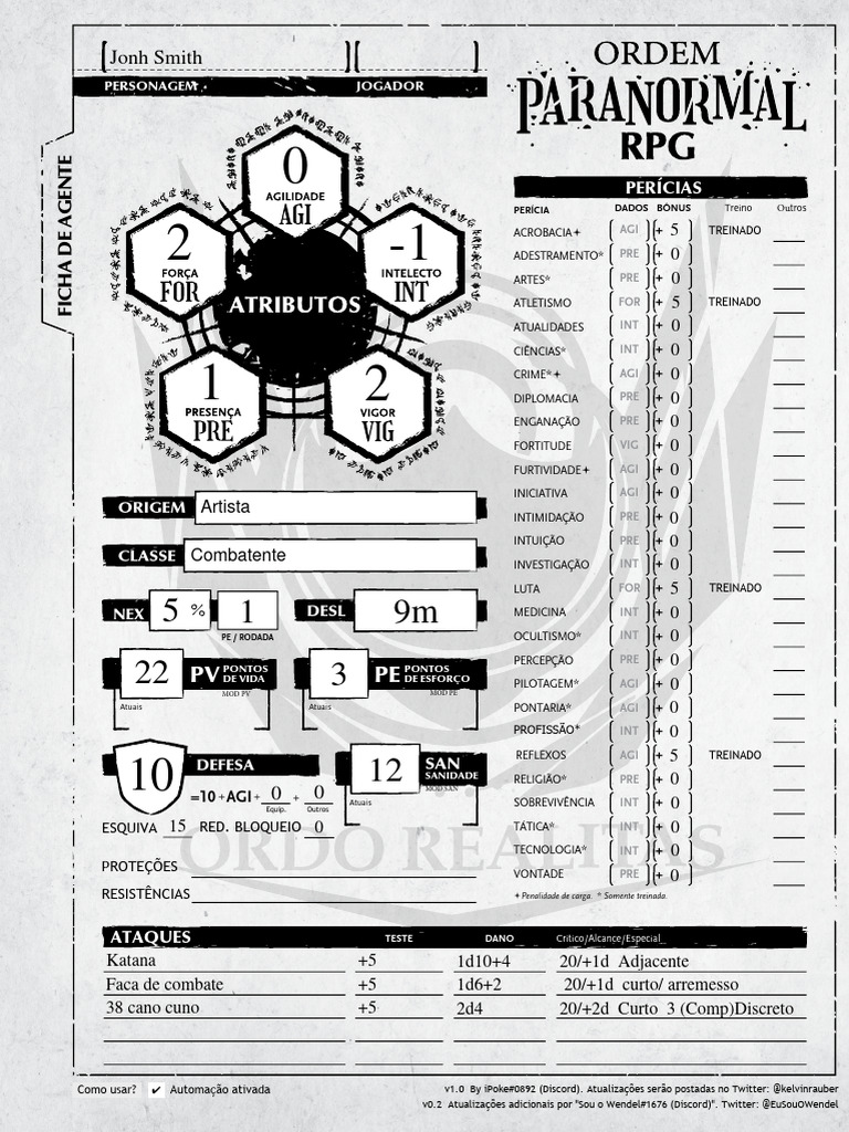 0.2v Ficha Automática OP | PDF