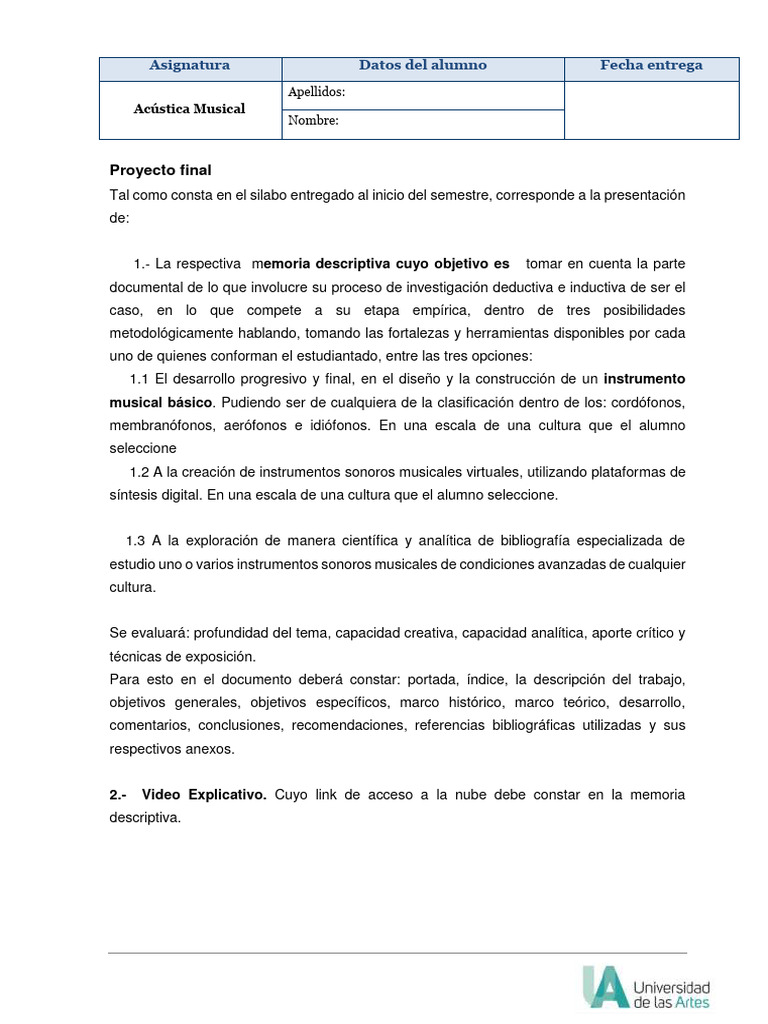 Tarea Final Enunciado - 20 Dic 2023 | PDF | Vídeo
