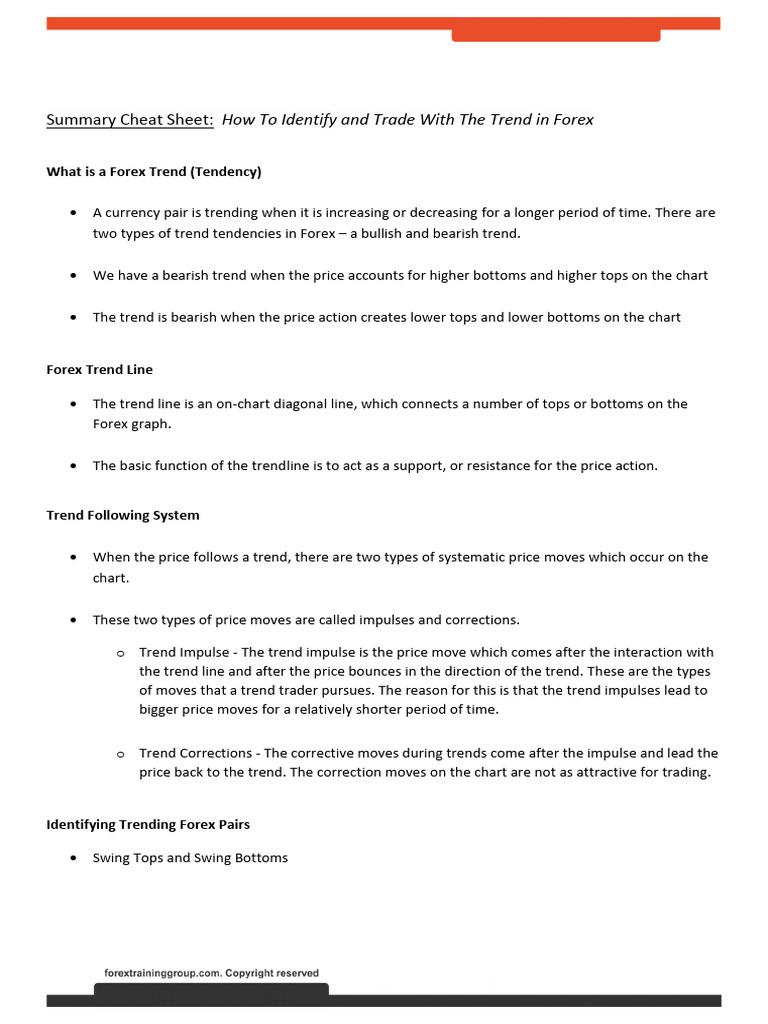 Forex Trend Trading Strategies Guide | PDF | Market Trend | Foreign ...