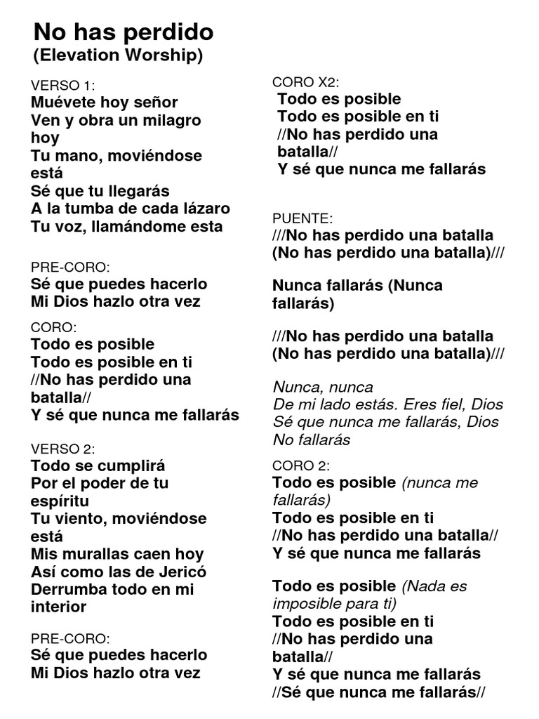 No Has Perdido - Ew | PDF
