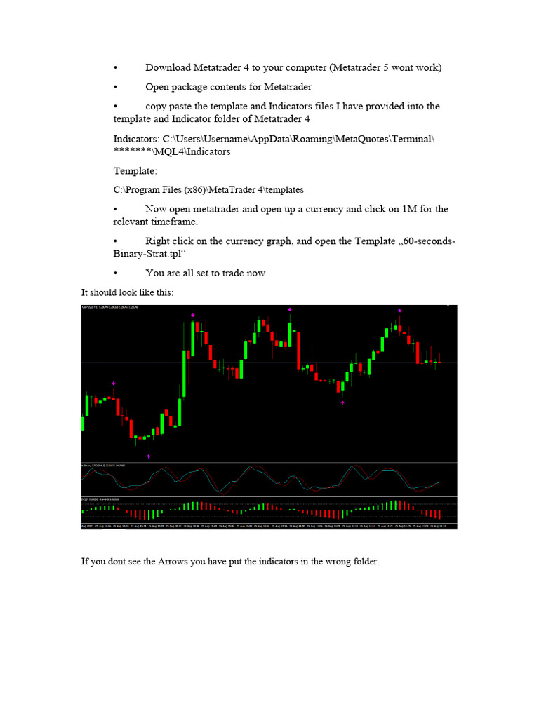MetaTrader 4 Setup for Binary Trading | PDF