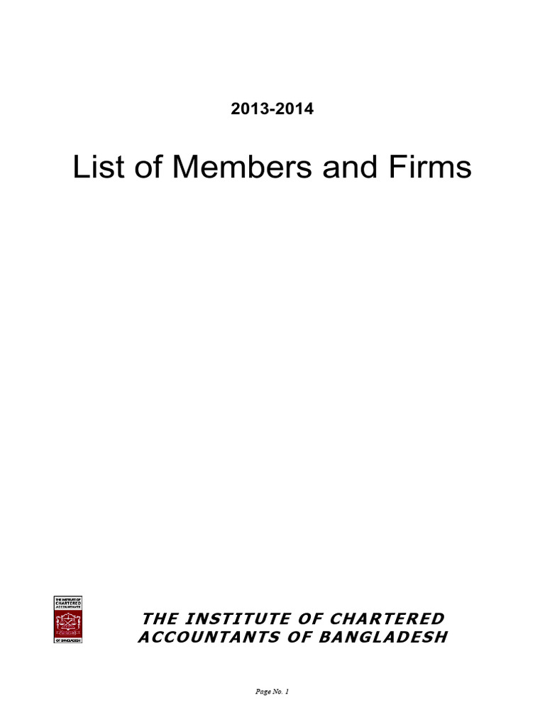 ICAB Members and Firms Overview 2014 | PDF | Accountant | Accounting