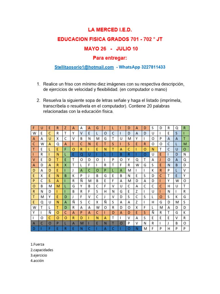 Sopa de Letras Educacion F | PDF