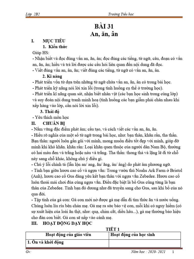 KH MÔN TIẾNG VIỆT 4. NH 23-24 | PDF