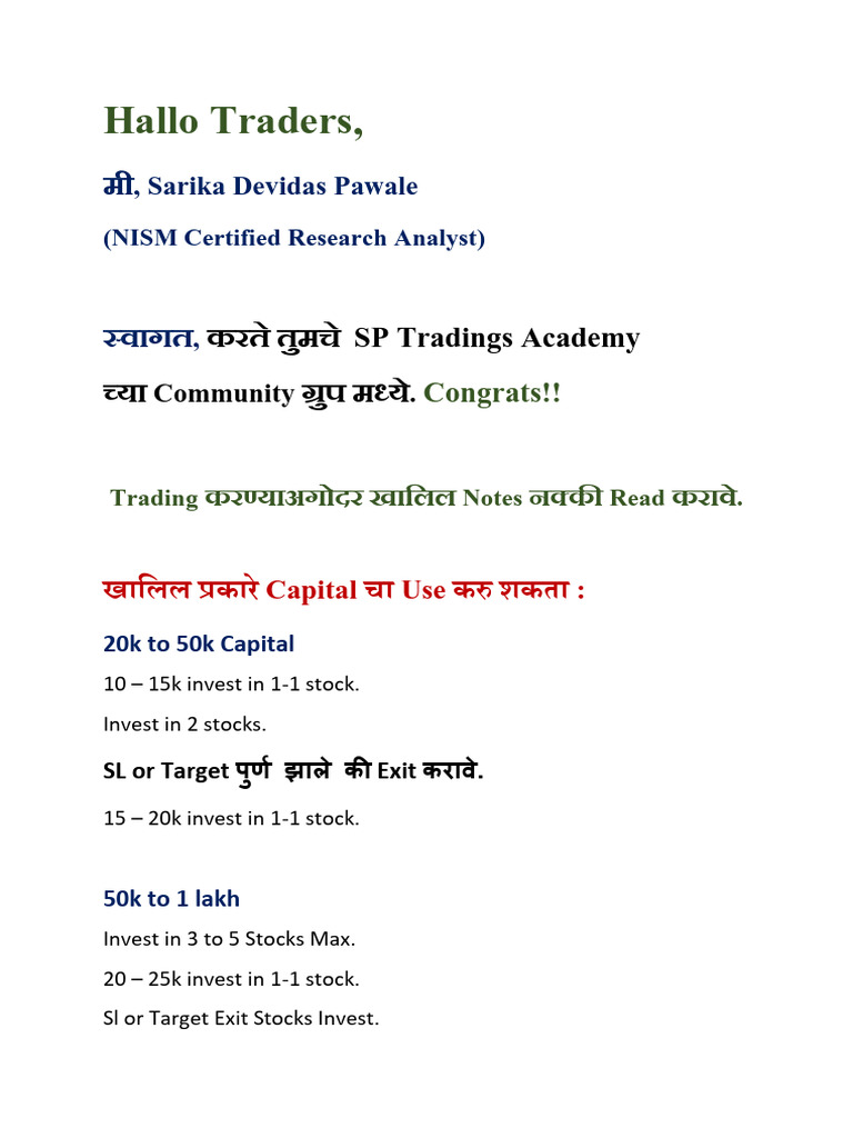 Swing Trading Premium Notes Pdf Pdf