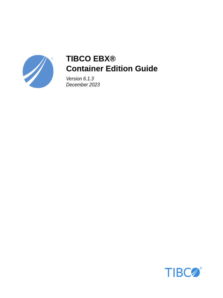 TIB Ebx 6.1.3 Container Edition | PDF | Websites | Postgre Sql
