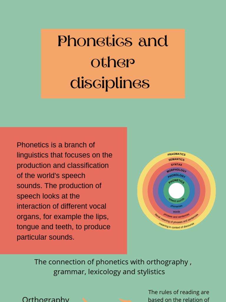 Phonetics: Bridging Language Sciences | PDF