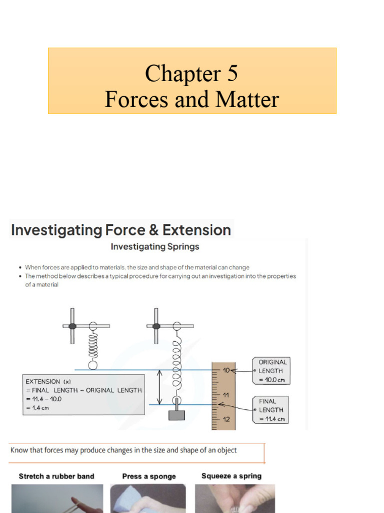 Chapter 5 Forces and Matter 2023 | PDF