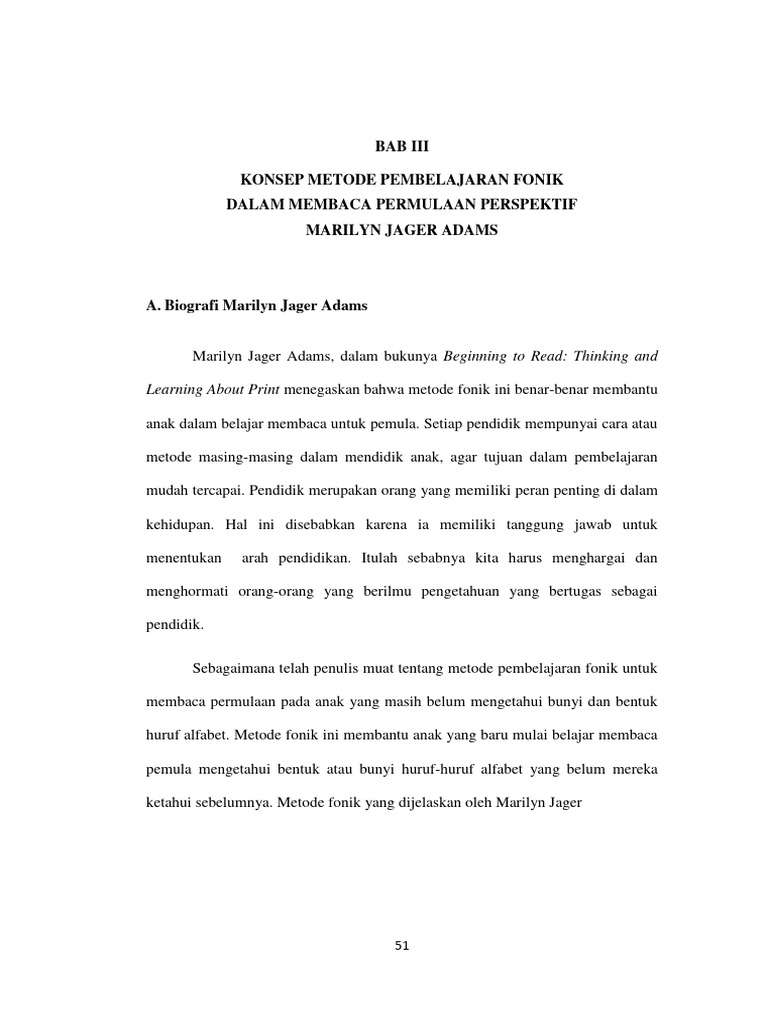 Membuat Rancangan Pembelajaran Dengan Metode Fonik (Guru) | PDF