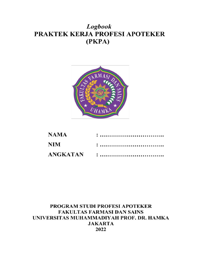 Logbook Pkpa Pspa Ffs Uhamka 2 | PDF