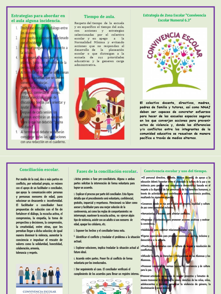 Triptico Convivencia | PDF | Violencia | Adultos