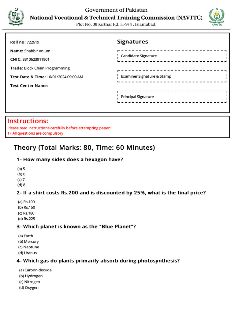 Paper Based Test | Download Free PDF | Triangle | Physical Sciences