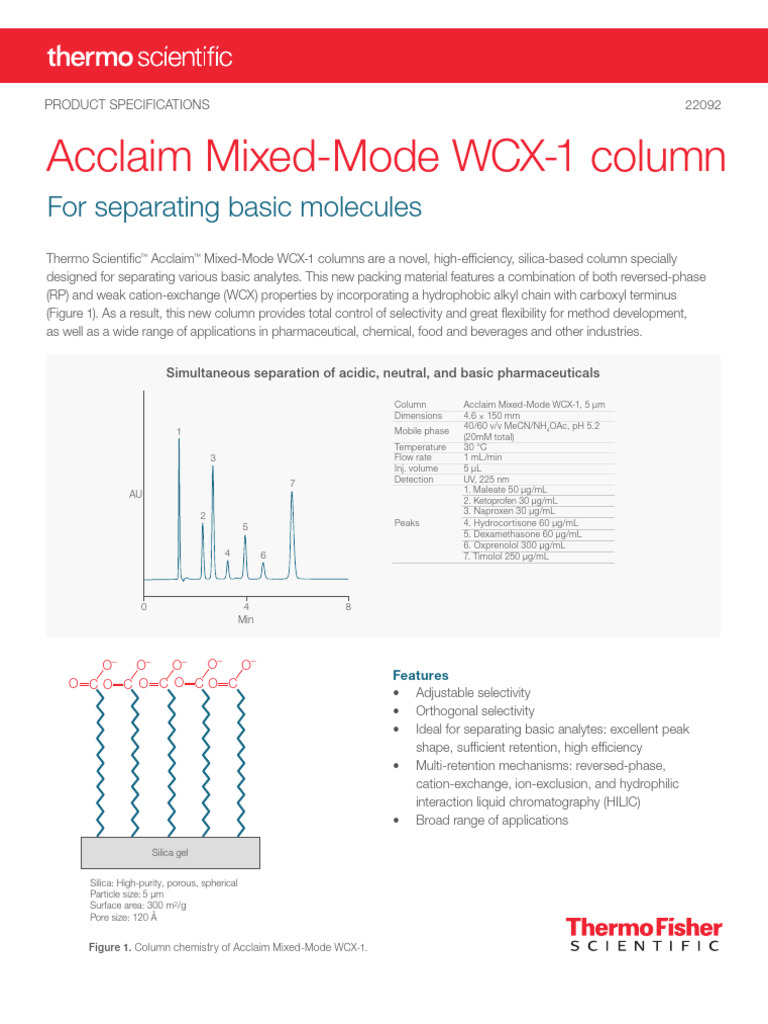 (CCS) Product Specification Acclaim Mixed Mode WCX-1 | Download Free PDF | High Performance ...