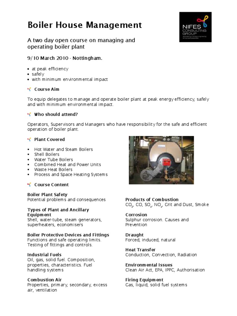 Boiler House Management Leaflet DSM | Download Free PDF | Boiler ...