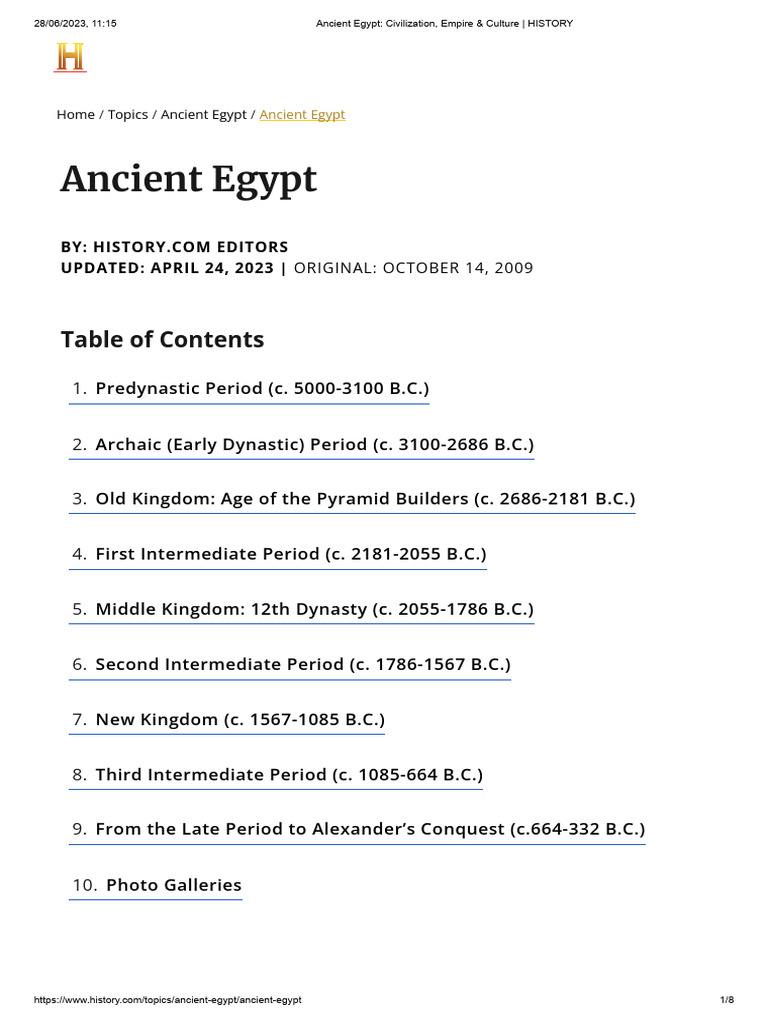 Ancient Egypt - Civilization, Empire & Culture - HISTORY | PDF | Thebes ...