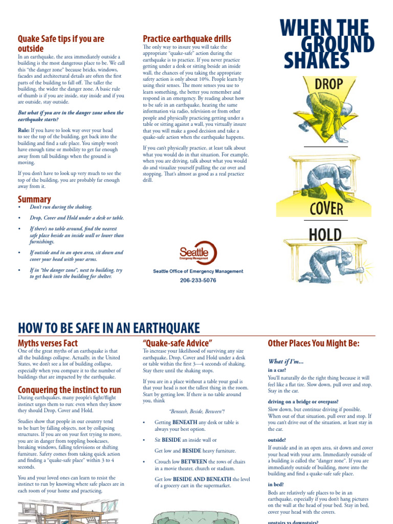 DropCoverHoldbrochure | PDF | Earthquakes