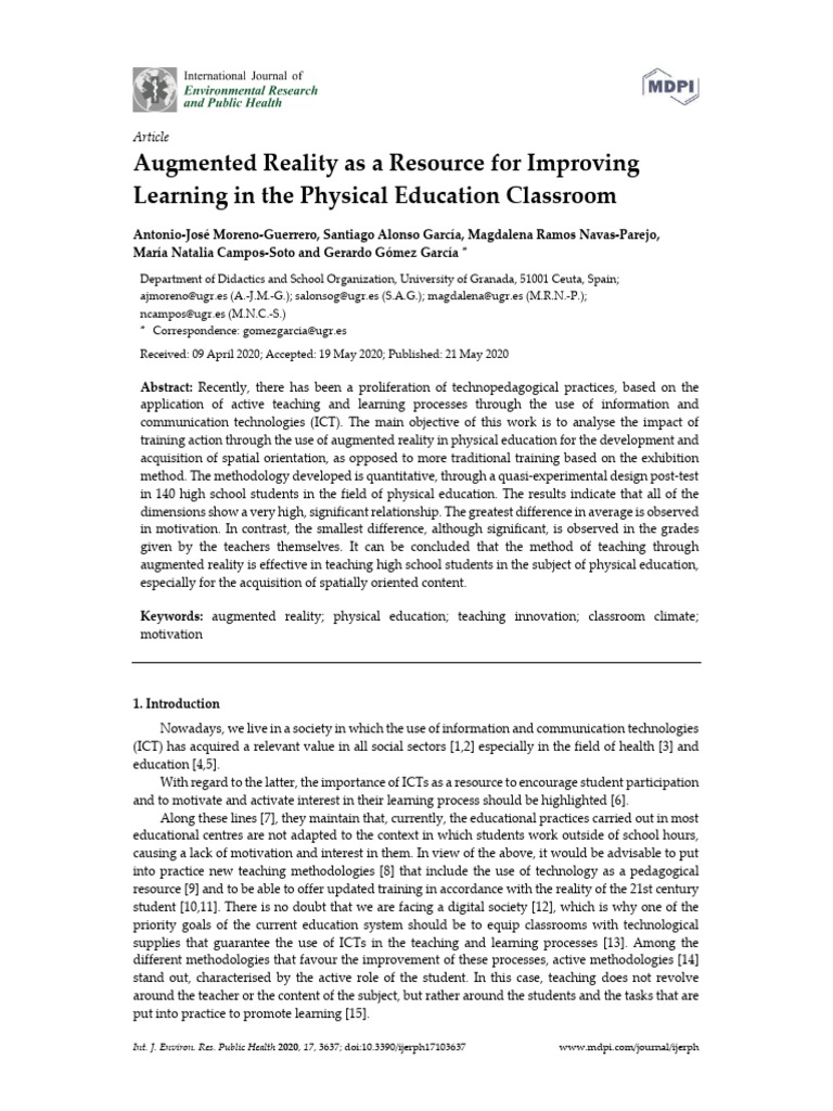 Augmented Reality As A Resource For Improving | PDF | Augmented Reality | Learning