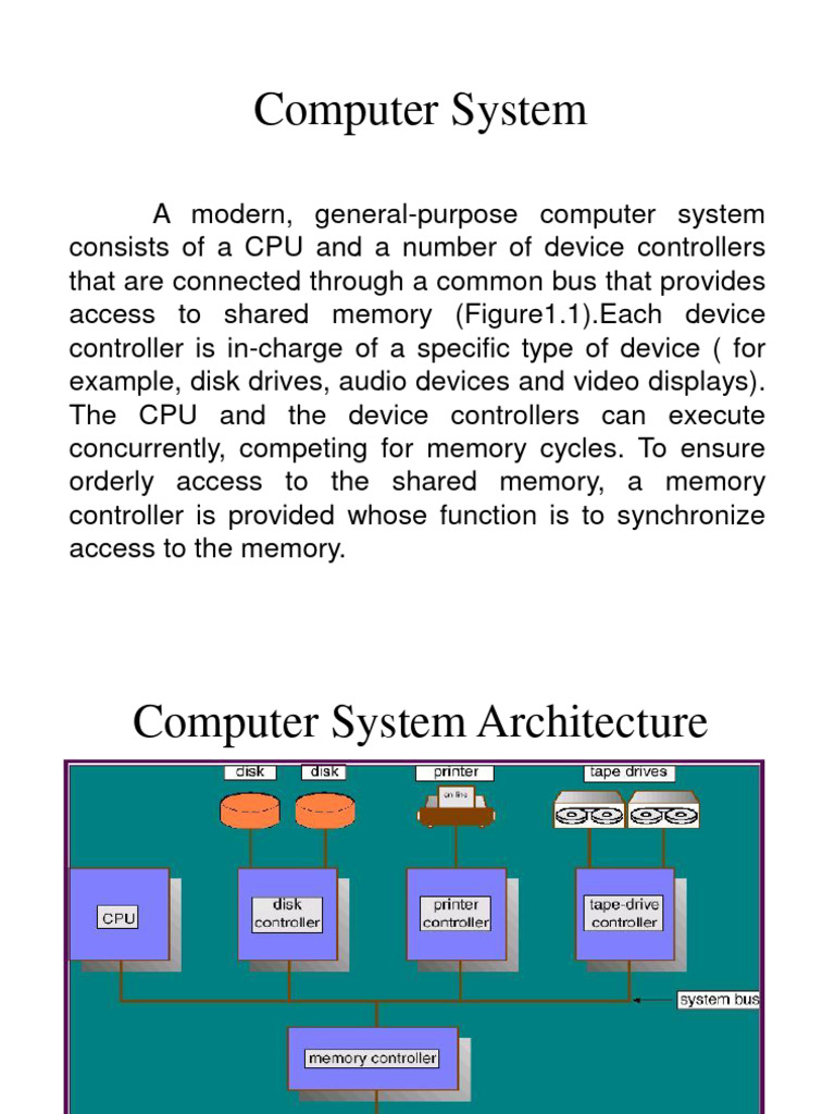 Computer System And Operating System Overview Pdf Operating System Computer Data Storage