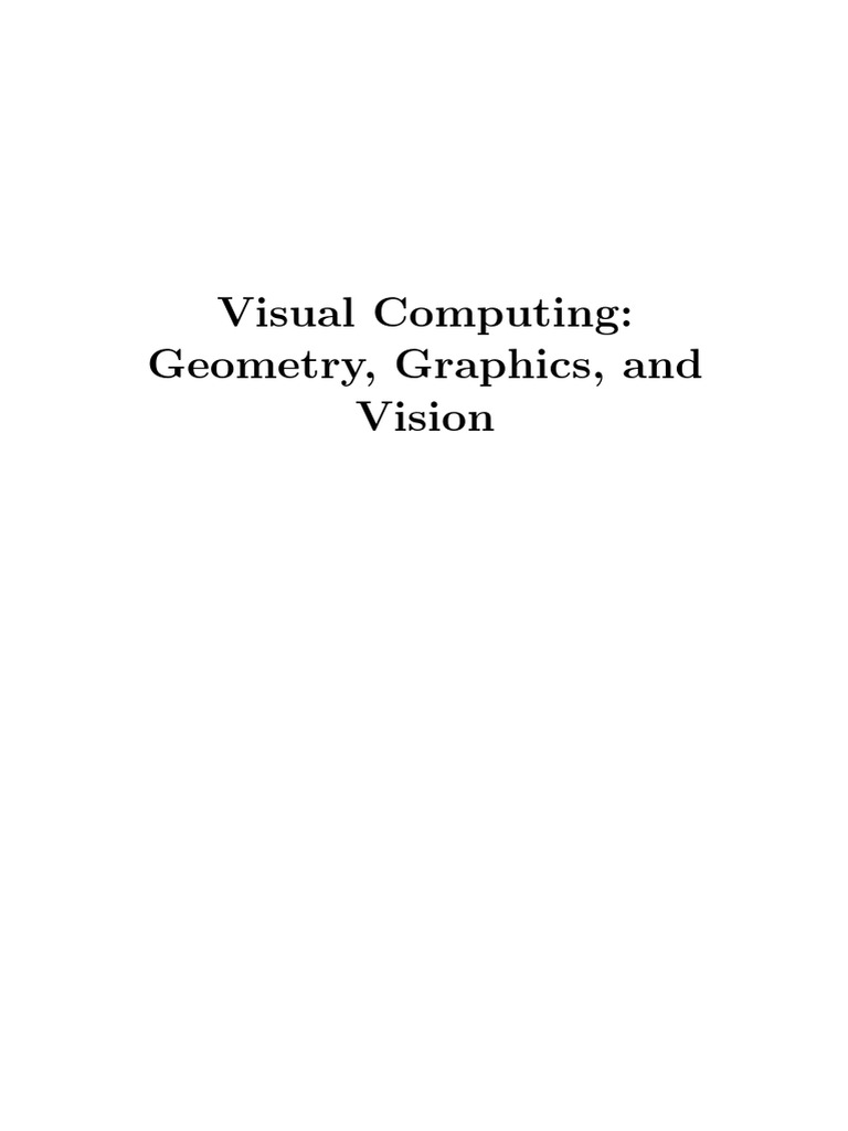 VisualComputing TOCPrefaceBiblio | PDF