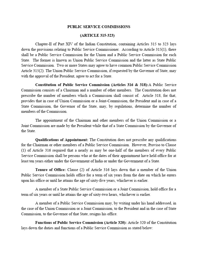 Chapter Viii-Public Service Commissions | PDF