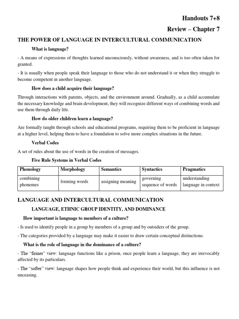 Handouts 7+8 (Short Ver) | PDF | Nonverbal Communication | Communication