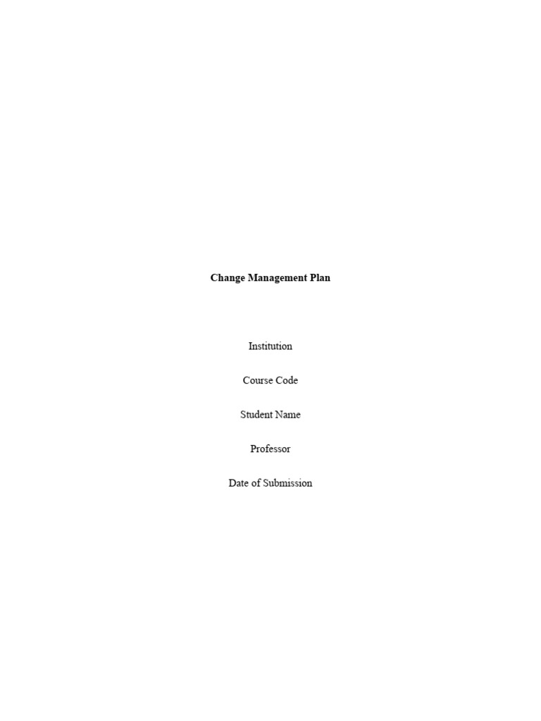 Change Management Plan-Final (1) | PDF | Change Management | Walmart