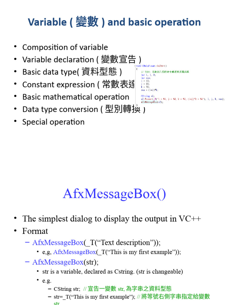 2 - Variables and Basic Math Operation - Eng | PDF | Integer (Computer Science) | Boolean Data Type