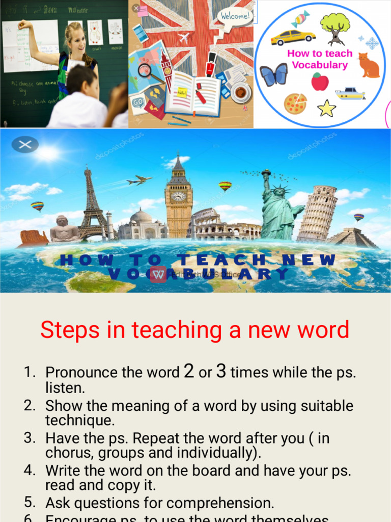 Vocabulary Teaching Techniques | PDF