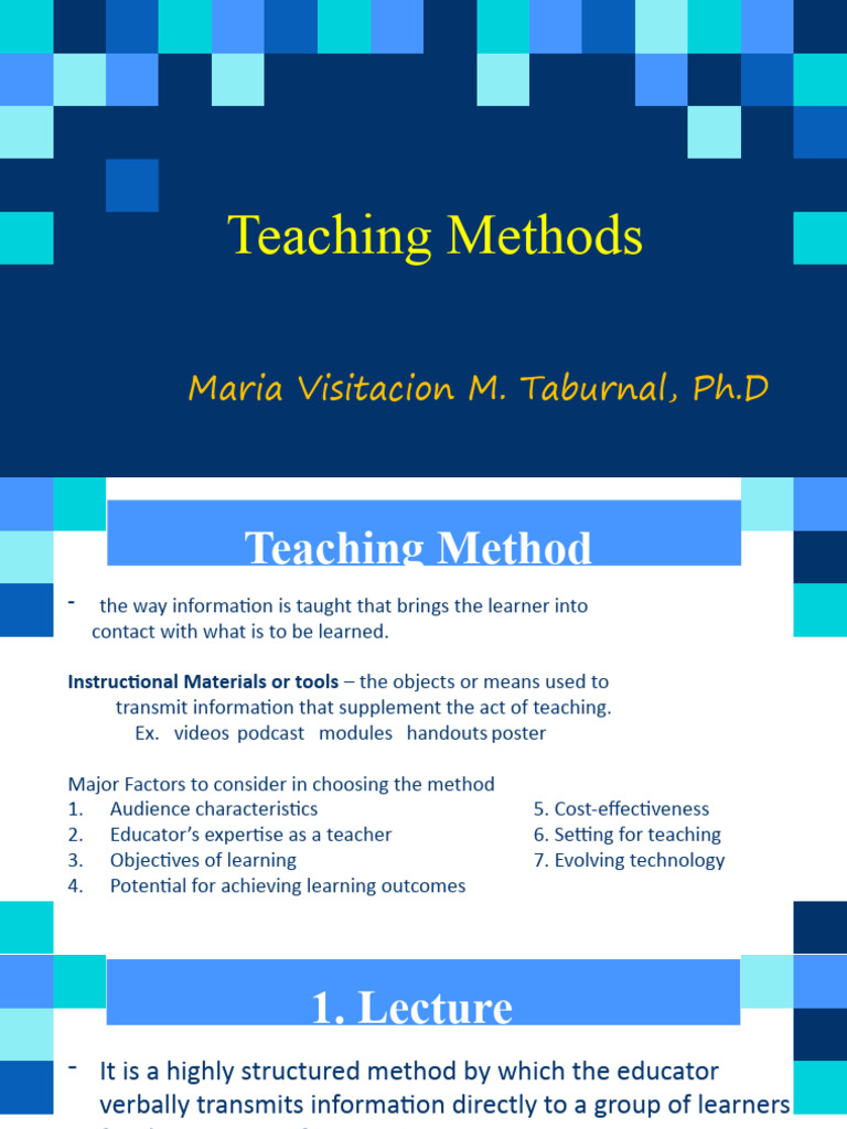 5a. Teaching Methods | PDF | Learning | Teaching Method