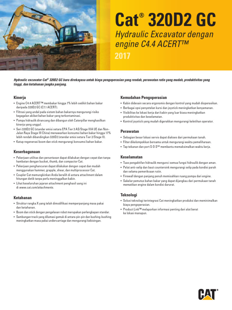 Cat 320d2 GC | PDF