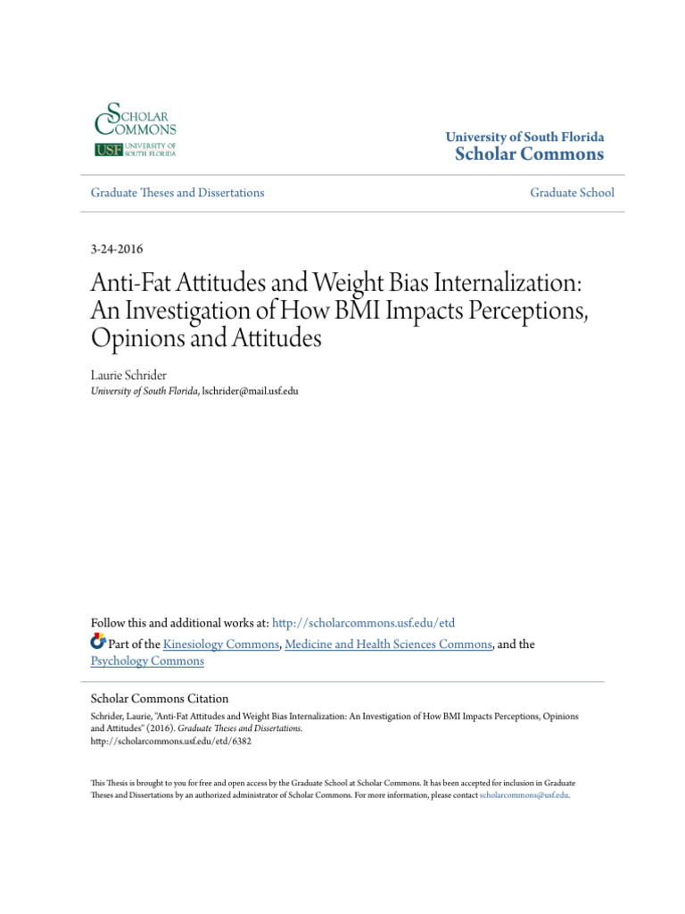 THESIS 5 Anti-Fat Attitudes and Weight Bias Internalization - An ...