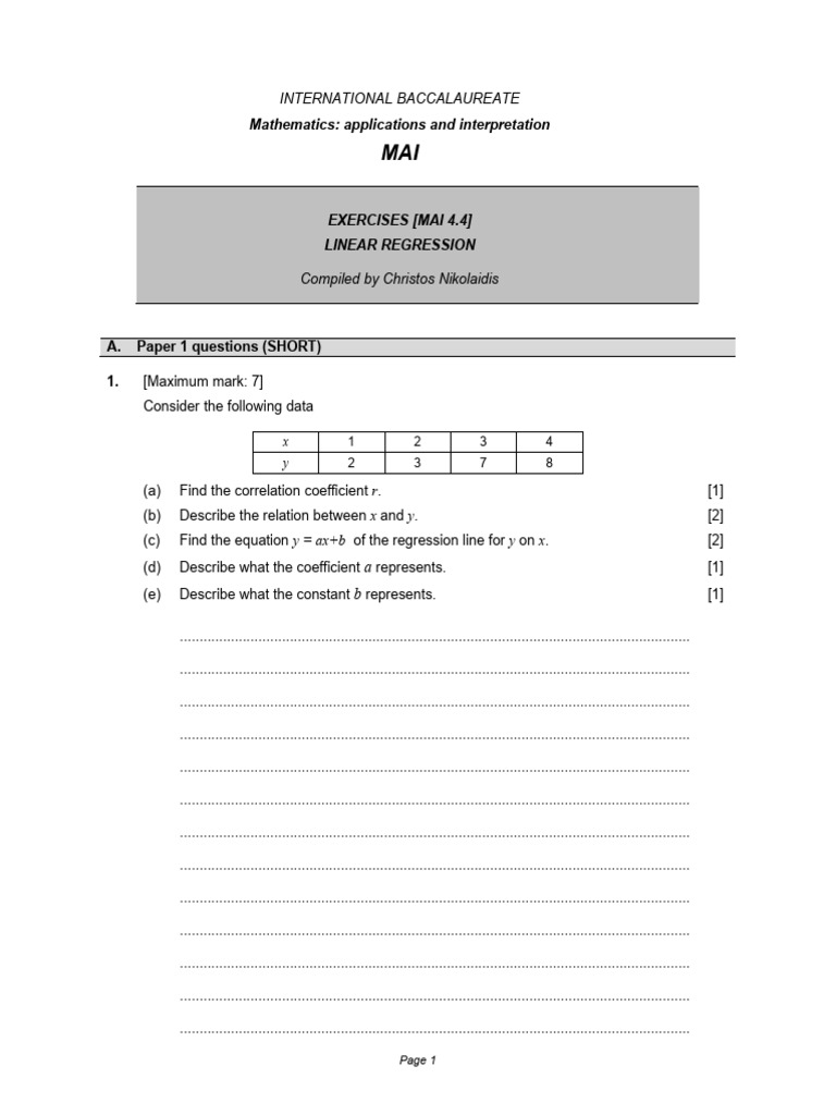 (Mai 4.4) Linear Regression | PDF | Regression Analysis | Linear Regression (Mai 4.4) Linear Regression | PDF | Regression Analysis | Linear Regression