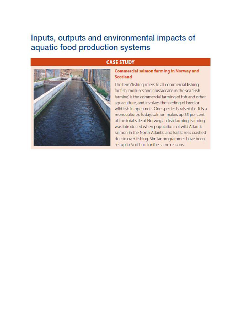 Case Study On Aquatic Food Production Systems | PDF