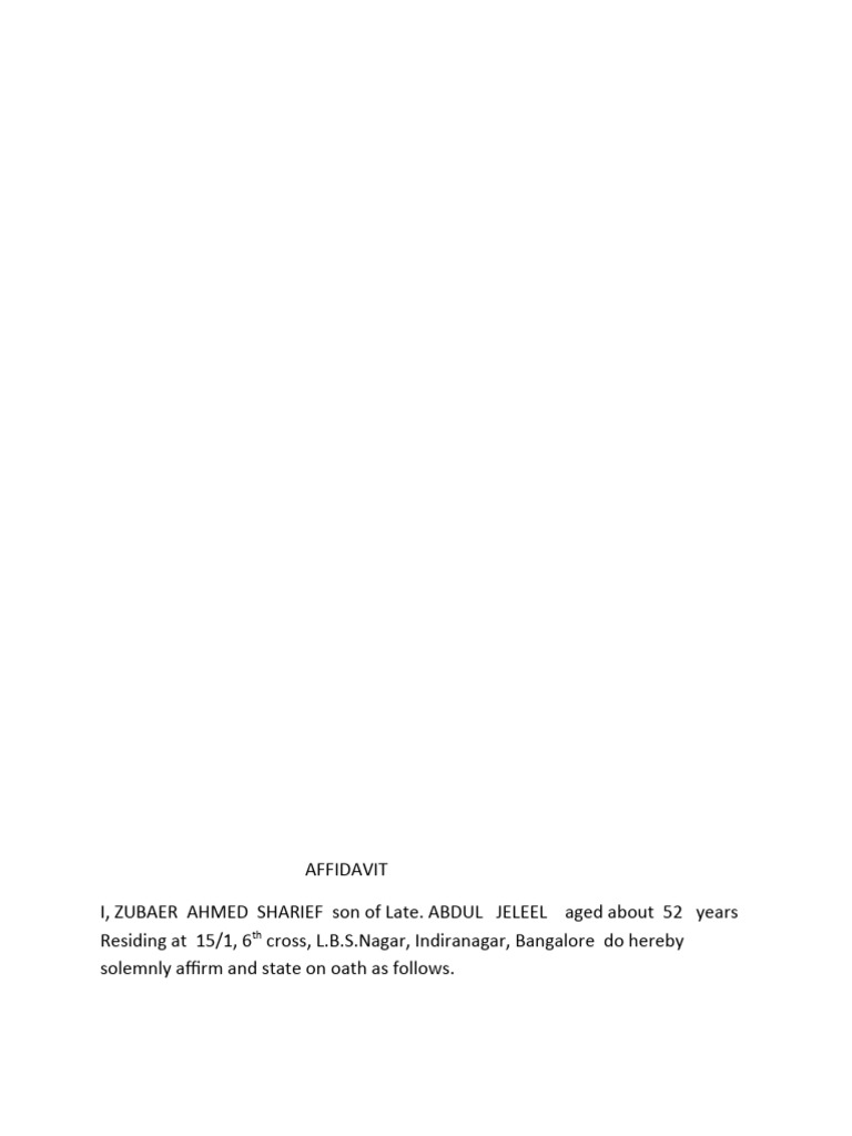 BWSSB | PDF | Affidavit | Private Law