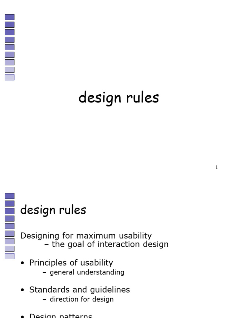 Design Rules | PDF | Usability | Cognitive Science