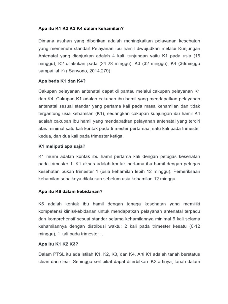 Materi K1 Murni | PDF