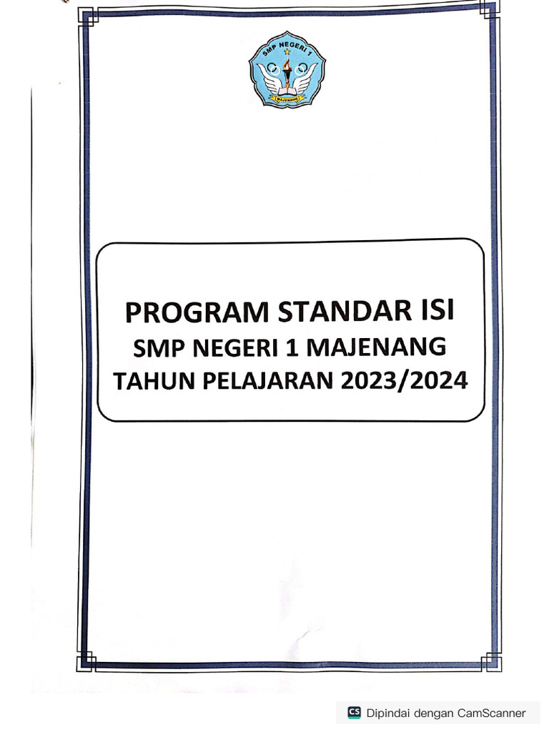 Program Kerja Standar Isi | PDF