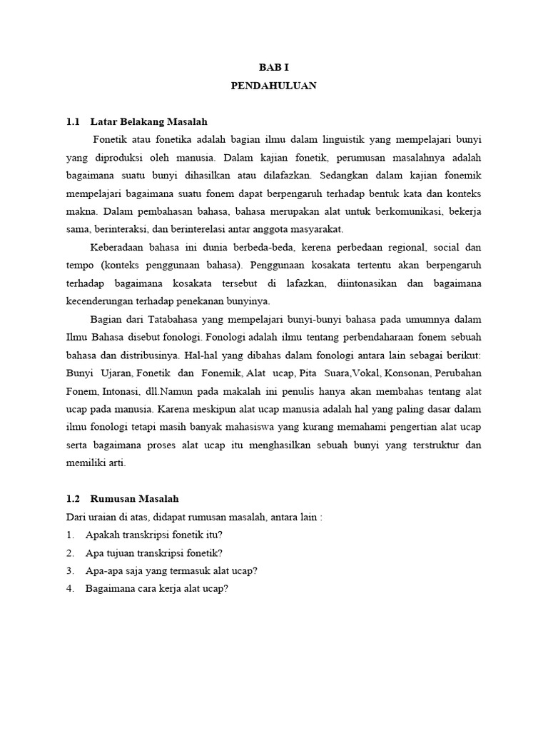 Makalah Fonetik | PDF | Seni & Disiplin Bahasa | Kajian Bahasa Asing