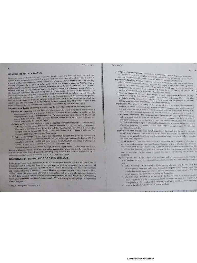 MEFA - UNIT5 - Ratio Analysis | PDF MEFA - UNIT5 - Ratio Analysis | PDF