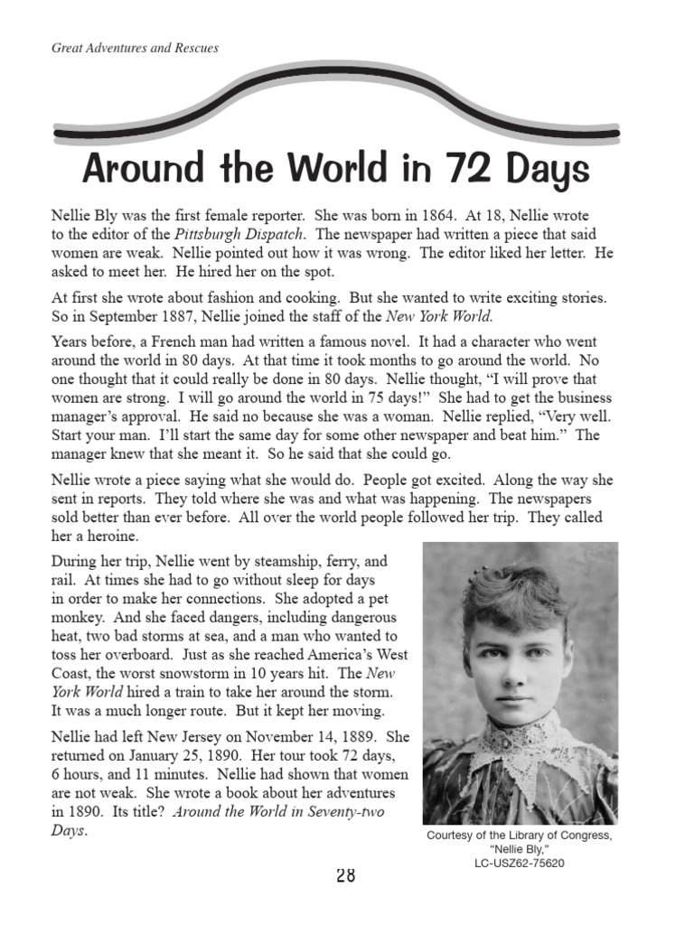 Nellie Bly's 72-Day Journey | PDF | Iditarod Trail Sled Dog Race ...