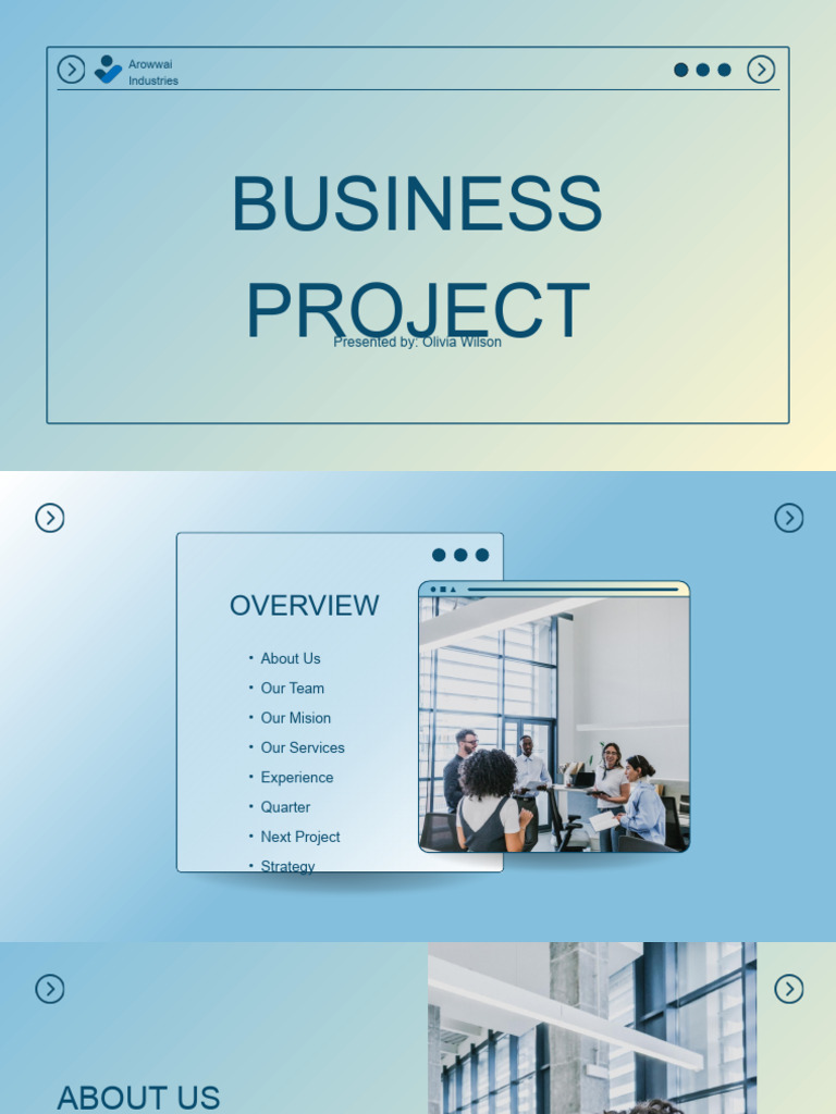 Blue and White Minimal Professional Business Project Presentation | PDF
